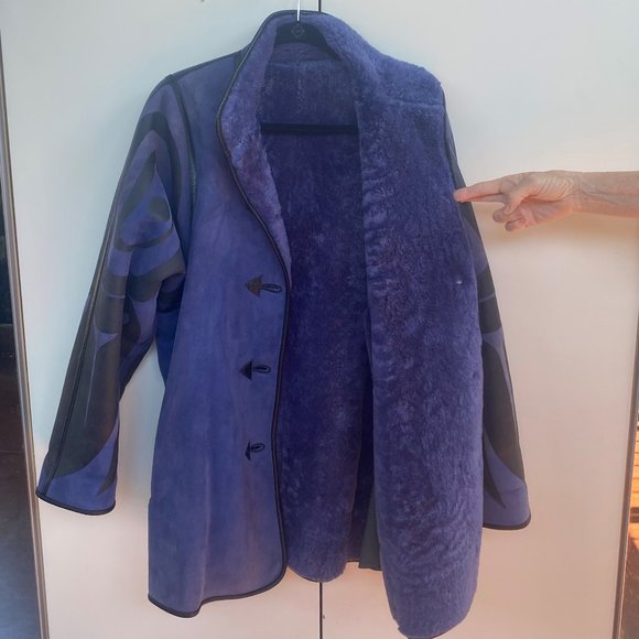 Betty David | Jackets & Coats | Betty David Custom Blue Painted ...